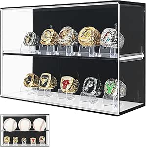 Amazon.com: Acrylic Championship Ring Display Case,Clear Baseball Ring ...