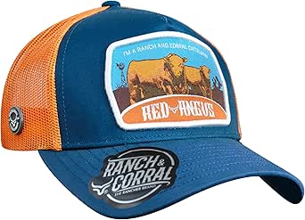 Red Angus Cattle Farm Cap, Black, 3-5 3/8 at Amazon Men’s Clothing store