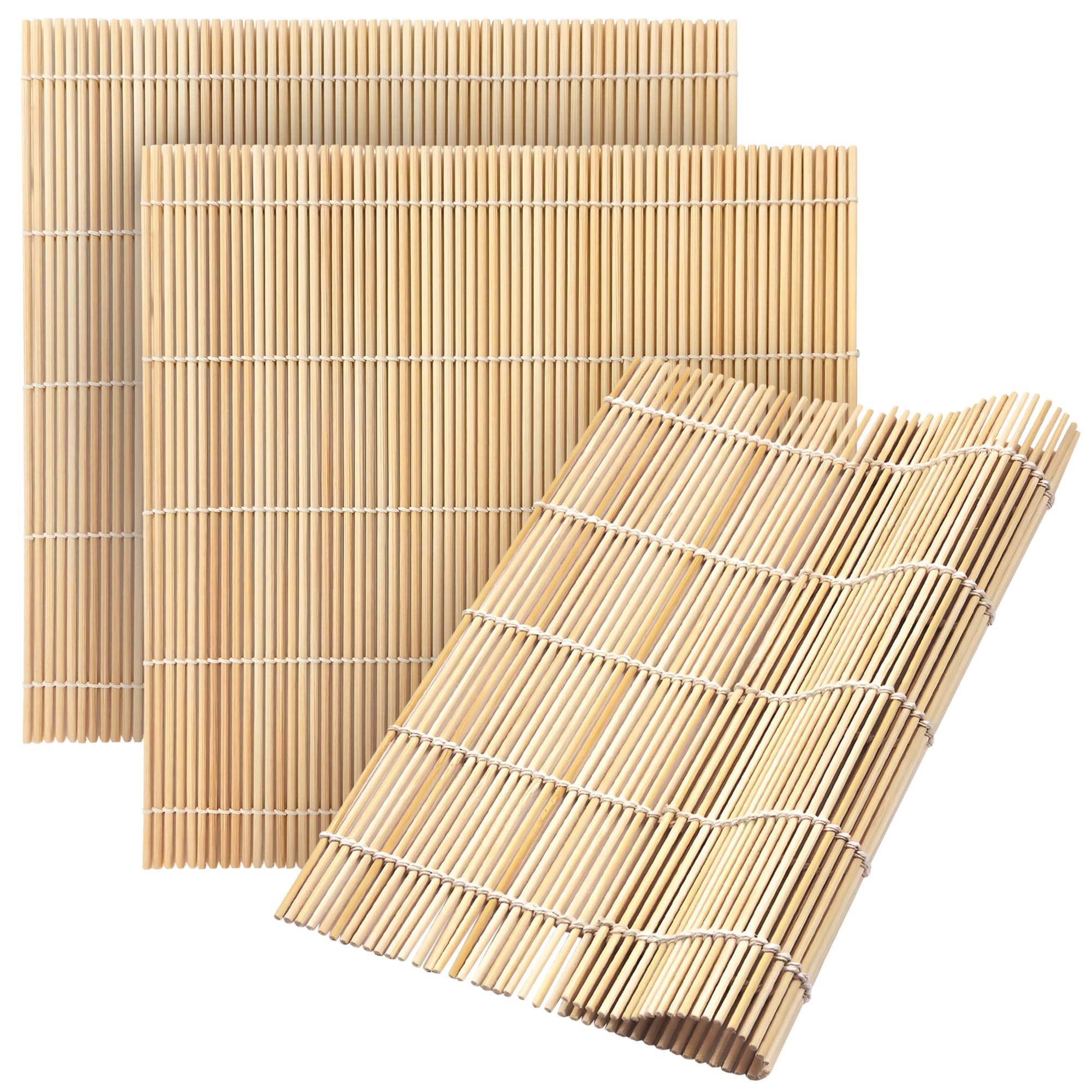 Amazon.com | Fusion Select 3 Pk Bamboo Sushi Mat - Sushi Roller Mat for ...