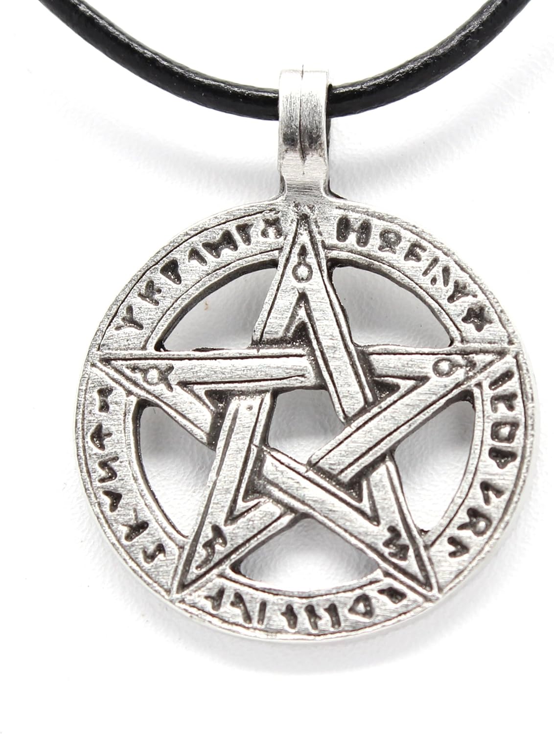 Trilogy Jewelry Pewter Pentagram with Runes Pagan Wiccan Pentacle ...