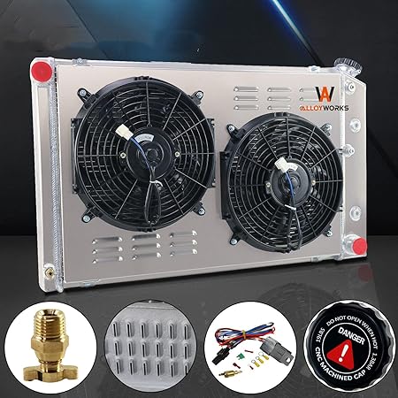 Amazon.com: ALLOYWORKS Radiator for 1967-1972 Chevy C10 C20 C30 K10 K20 K30 Pickup Suburban ...