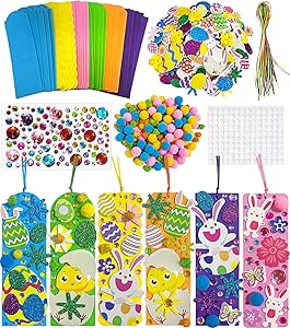 Amazon.com: 30 Sets Easter Crafts for Kids, DIY Foam Bookmarks, Easter ...