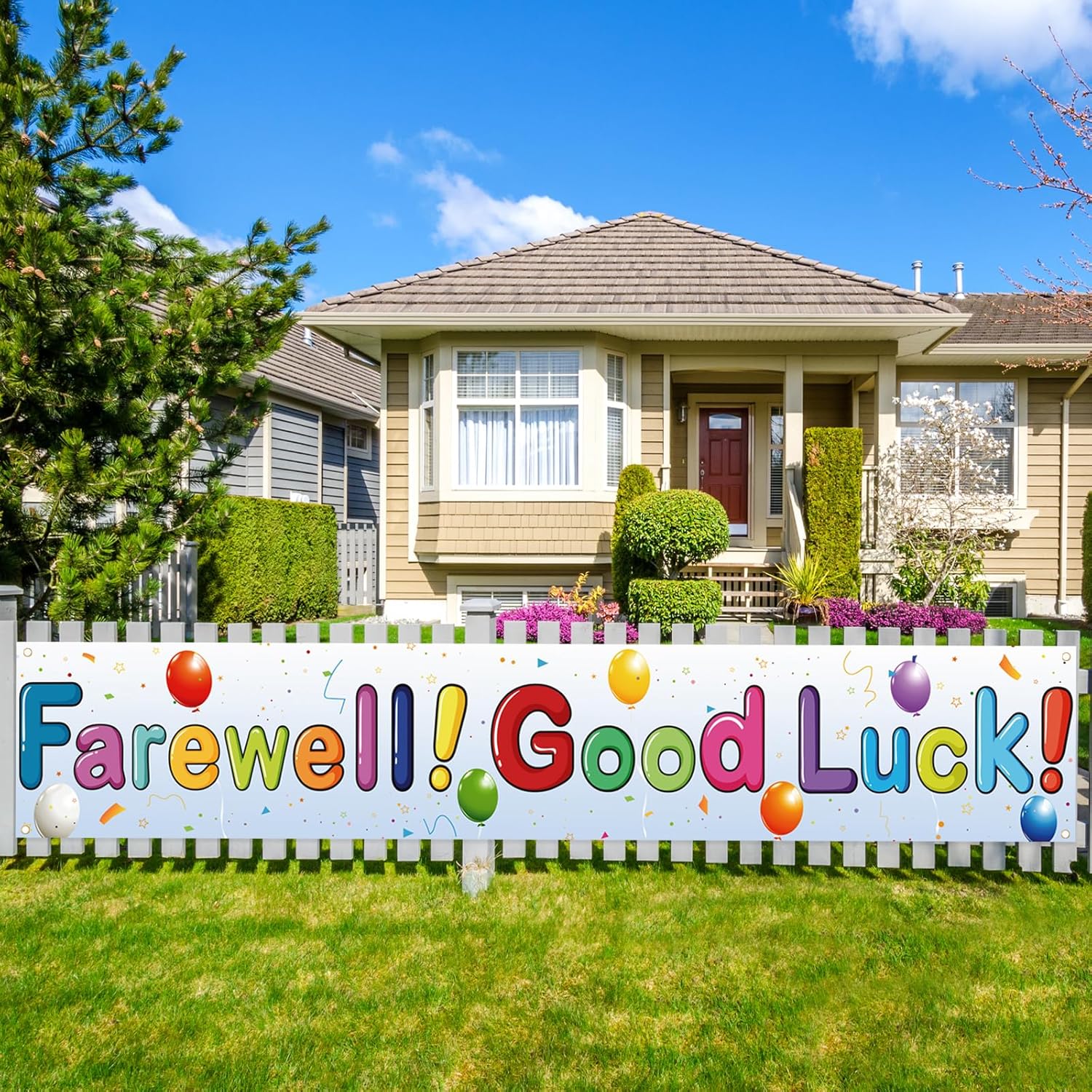 Amazon.com: Labakita Large Farewell Good Luck Banner, Farewell Party ...