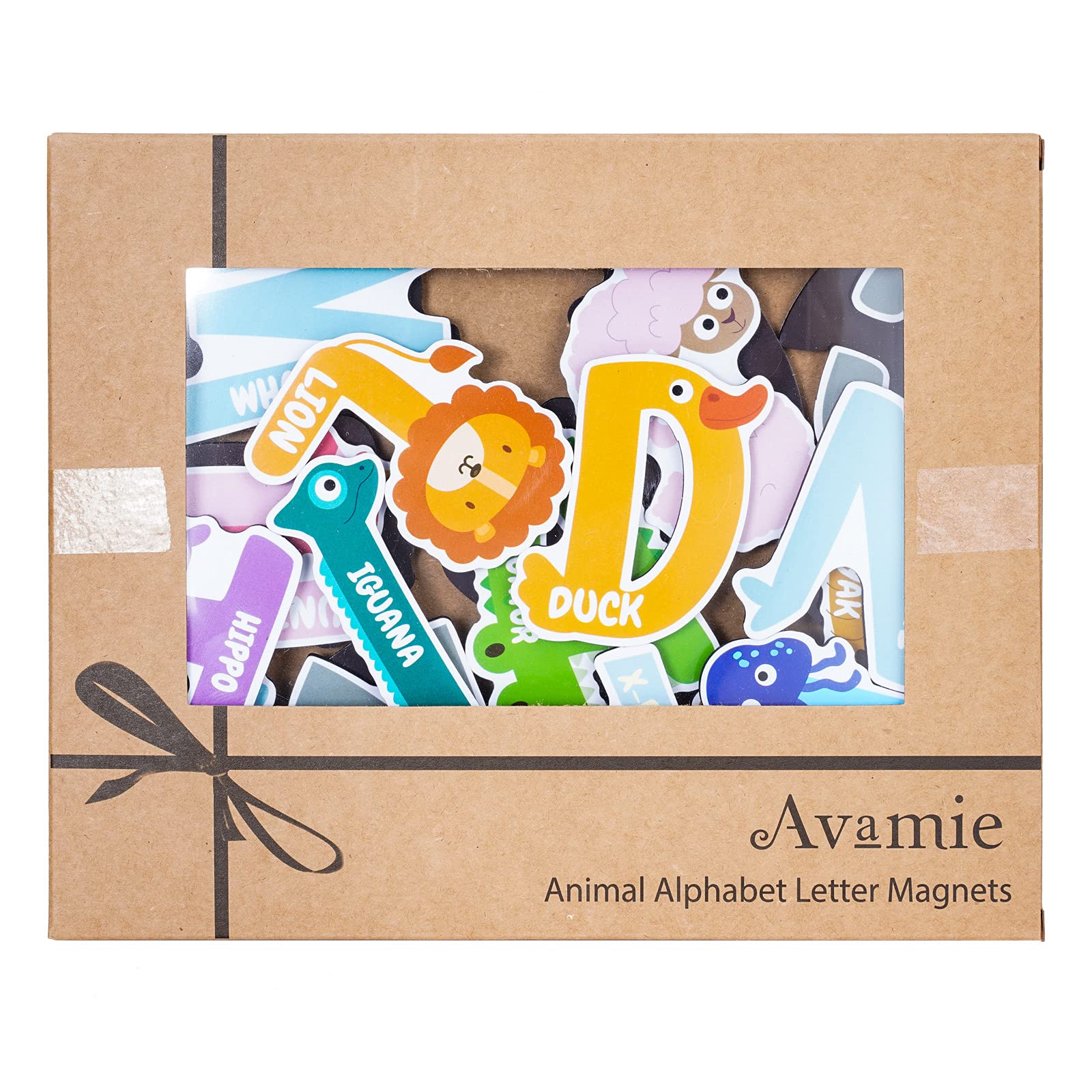 Buy Avamie Animal Alphabet Letters Magnets for Kids, Jumbo Animal ...