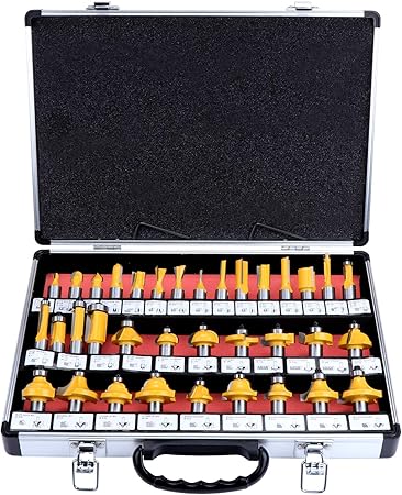 Aussel 35PCS 12.7mm 1/2 Inch Shank Tungsten Carbide Tipped Router Bits ...