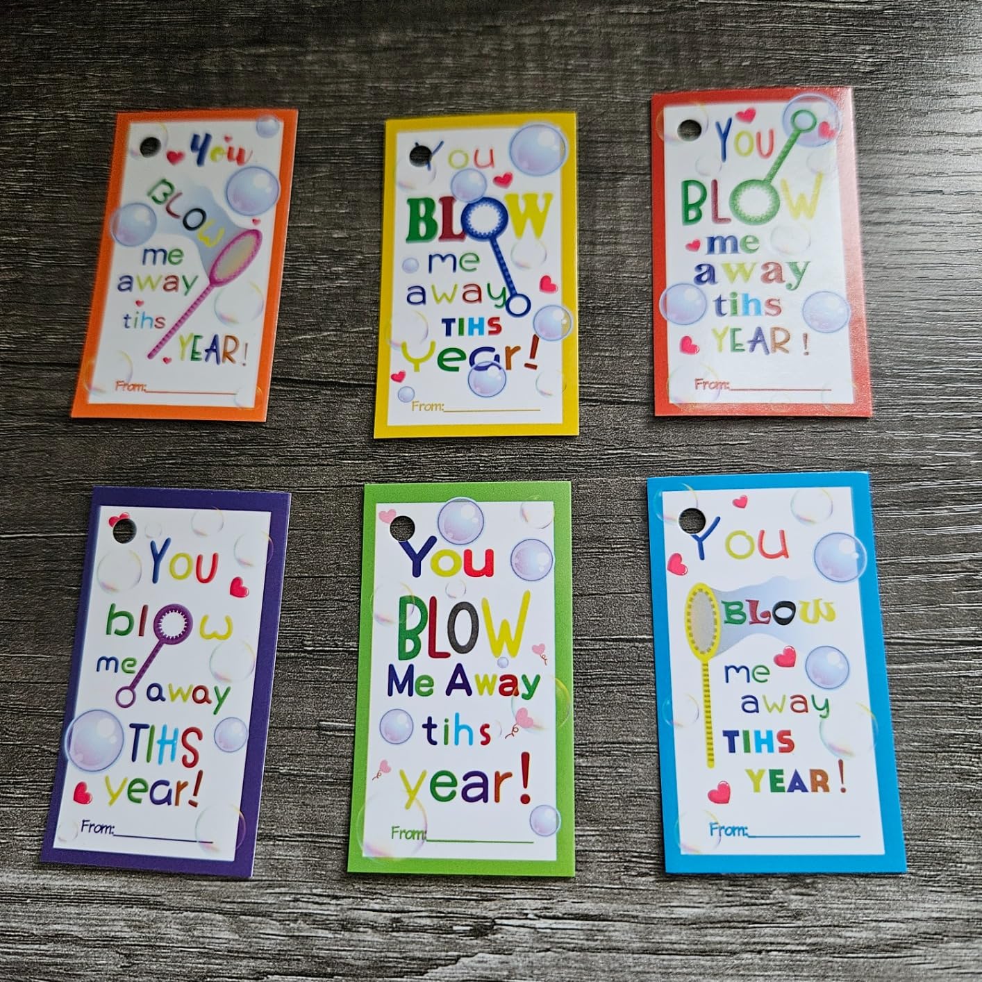 Amazon.com: Foilswirl 48 Pcs Mini Bubble Wands with Gift Cards End of ...