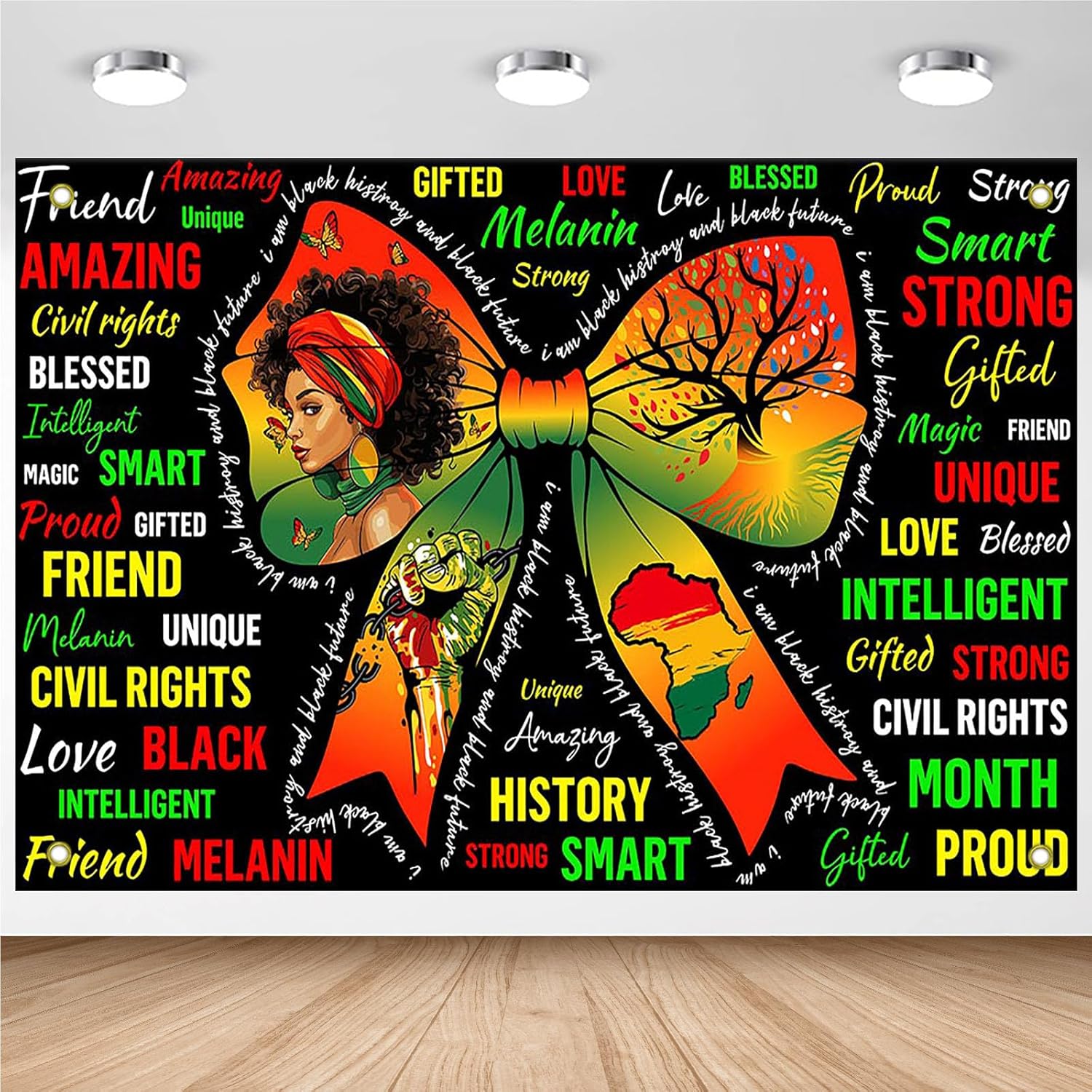 Amazon.com: Avezano Black History Month Banner Bow Inspirational ...