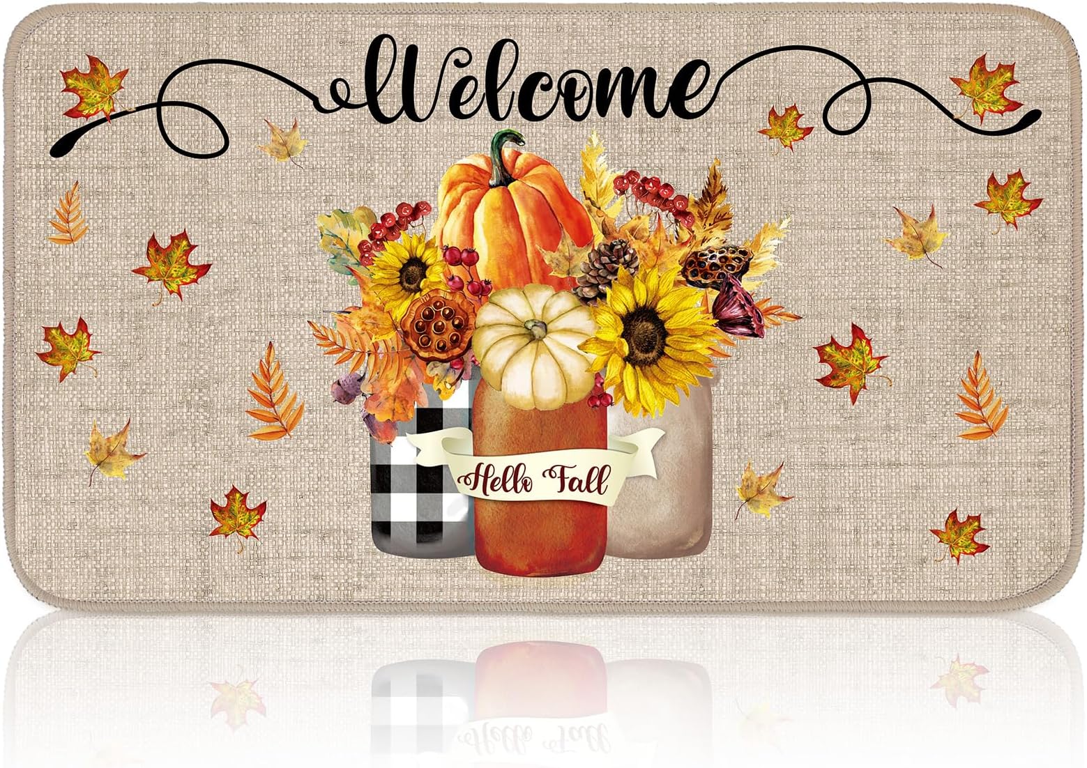 Amazon.com: Juvale Thanksgiving Welcome Mat for Front Door,-Outdoor ...