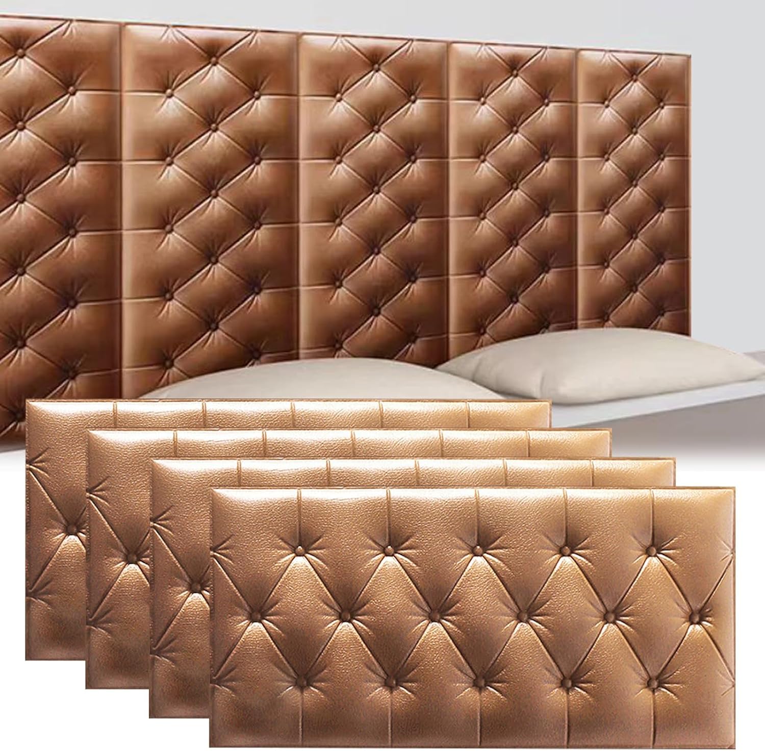 Amazon.com: Topjia 3D Anti Collision Wall Padding for Bedroom,Peel and ...