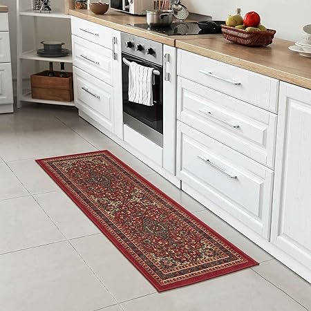 Ottomanson Ottohome Collection Persian Oriental Heriz Design Rubberback ...