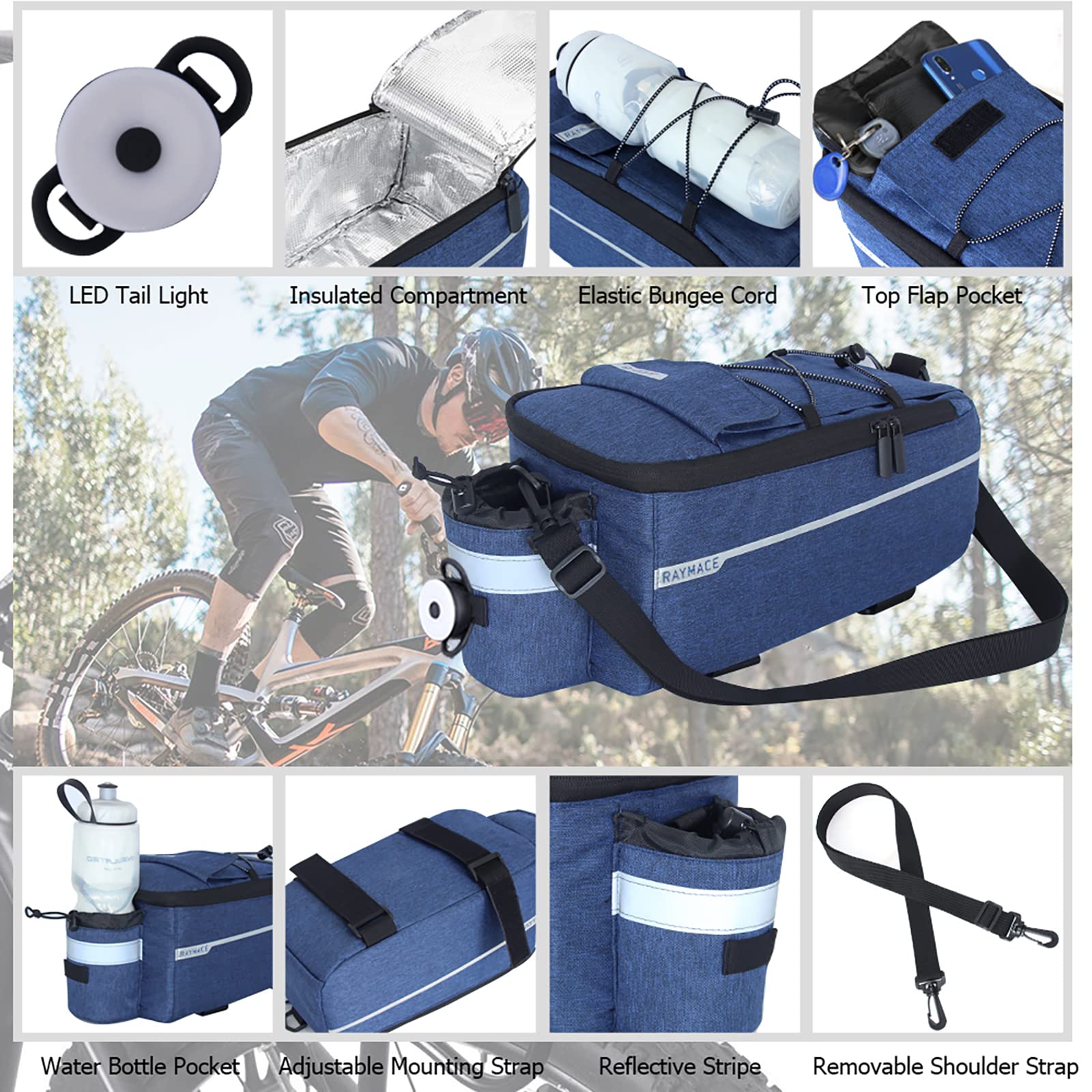 Snapklik.com : RAYMACE Bike Trunk Cooler Bag