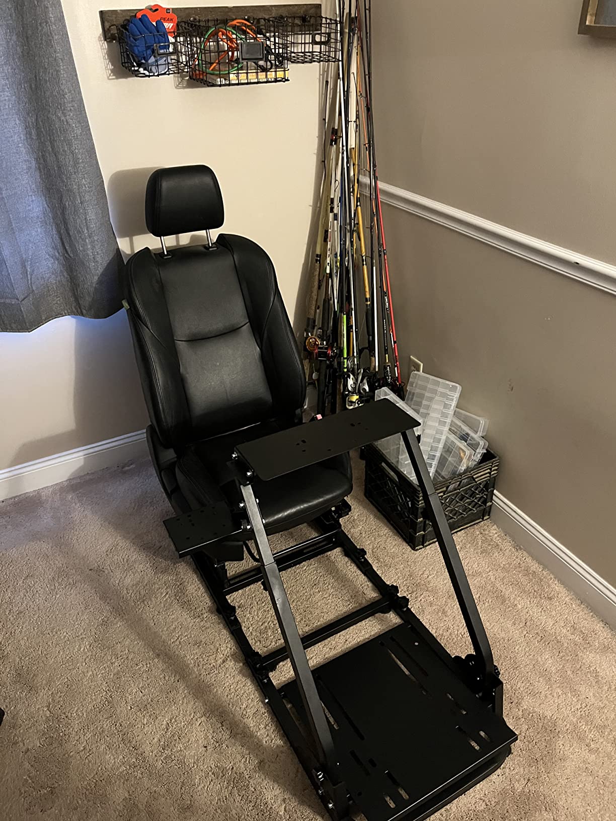$27/mo - Finance Marada Racing Simulator Cockpit Stand,with Red Seat ...