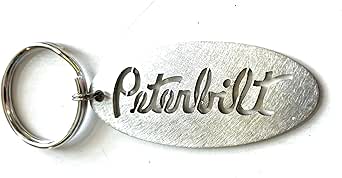 Amazon.com: Peterbilt Truck Script Logo Keychain Ornament Laser Cut ...