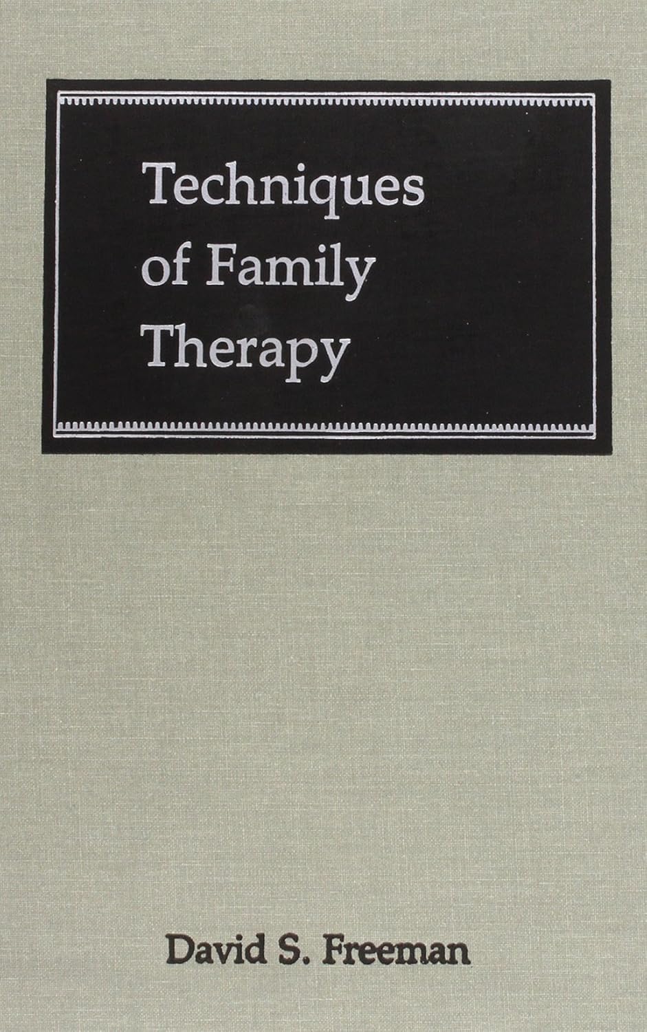 Techniques of Family Therapy: Freeman, David S.: 9780876684313: Amazon ...