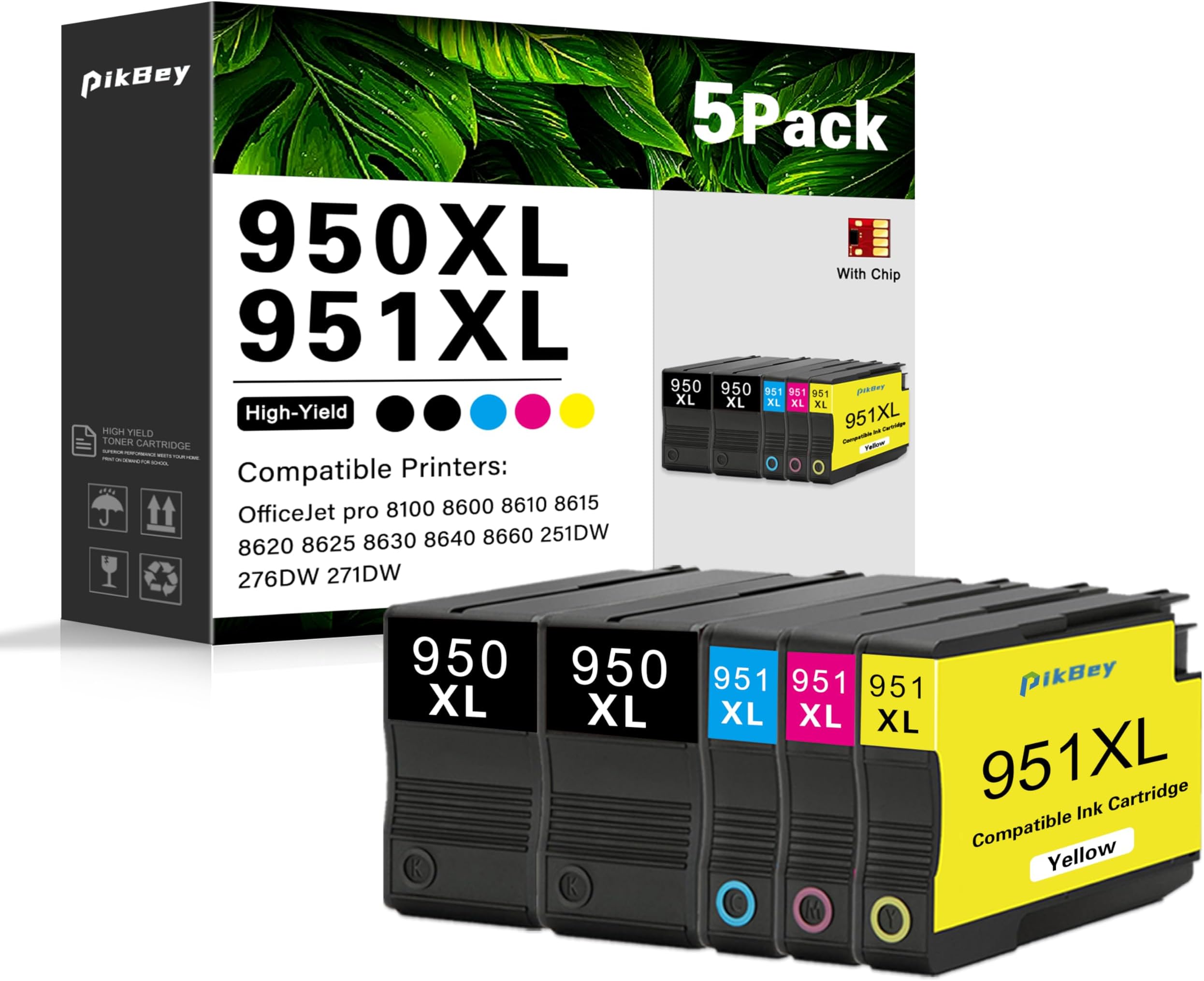 Amazon.com: 950XL 951XL Ink Cartridges Combo Pack (5-Pack, 2BK/1C/1M/1Y ...