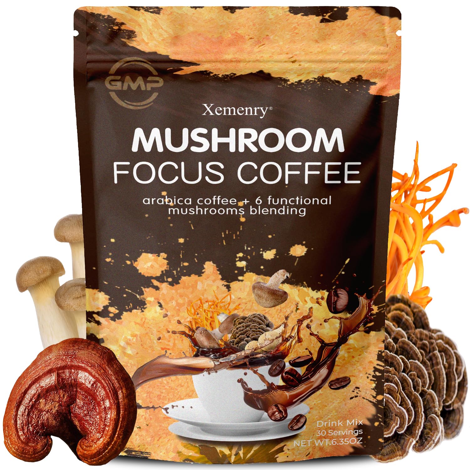 Amazon.com : Mushroom Coffee Organic,Enhanced Focus, Improved Energy ...