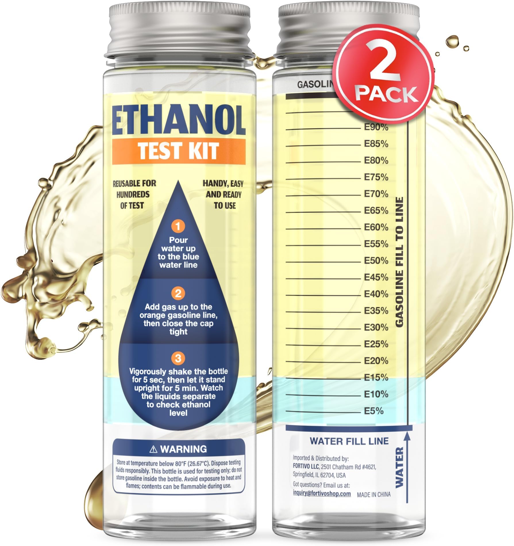 Amazon.com: REV X E85 Super Tester - Reusable Gasoline Ethanol Testing ...