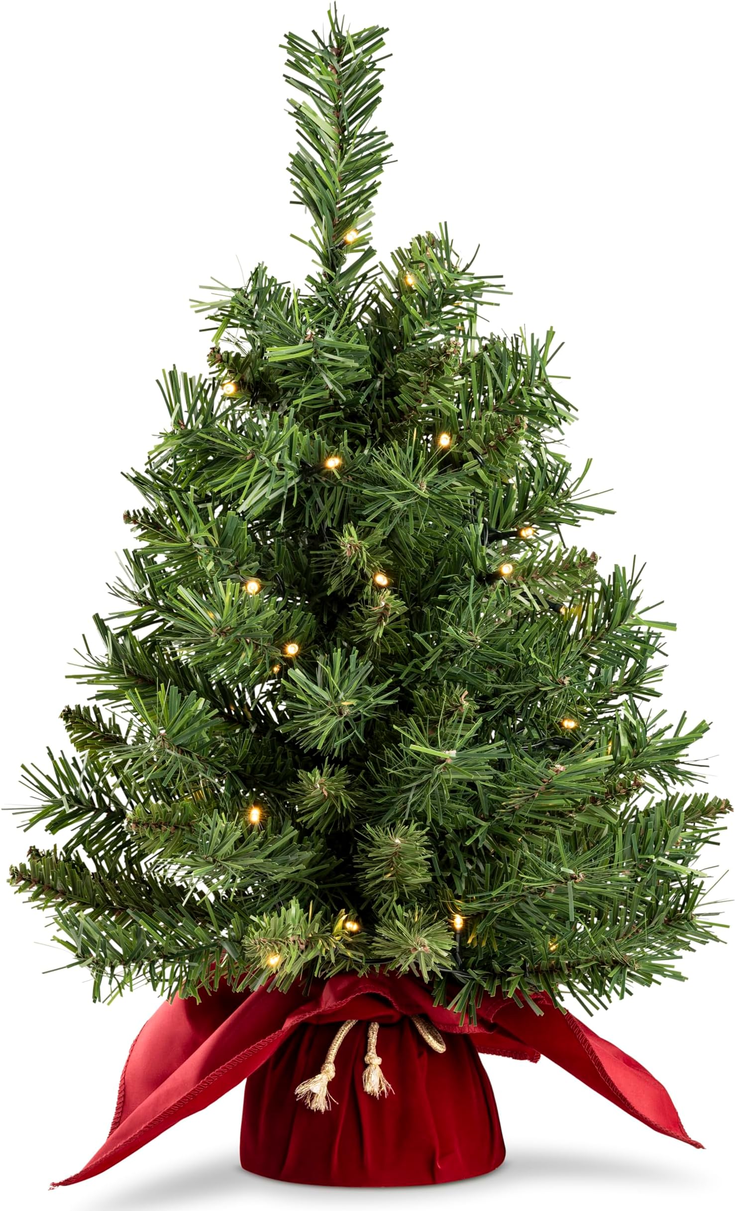 Amazon.com: 212 Main Majestic Spruce 2 FT Christmas Tree in Burgundy ...