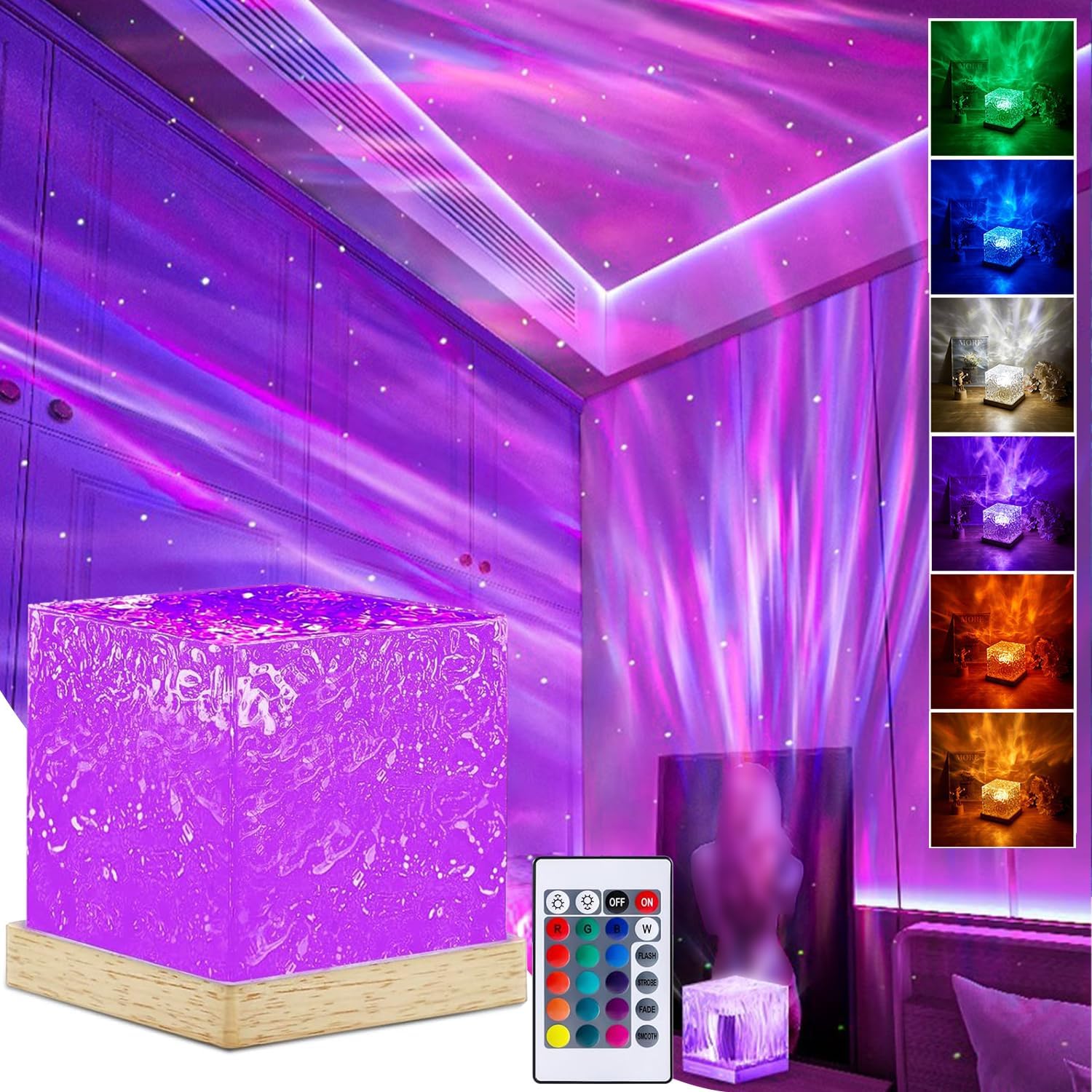 ZWOOS LED Sternenhimmel Projektor Kinder, Polarlicht Lampe, RGB 3D ...
