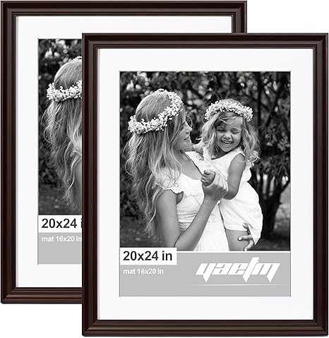 Amazon.com - Yaetm 20x24 Picture Frame Matted to 16x20 Set of 2, 1.4 ...