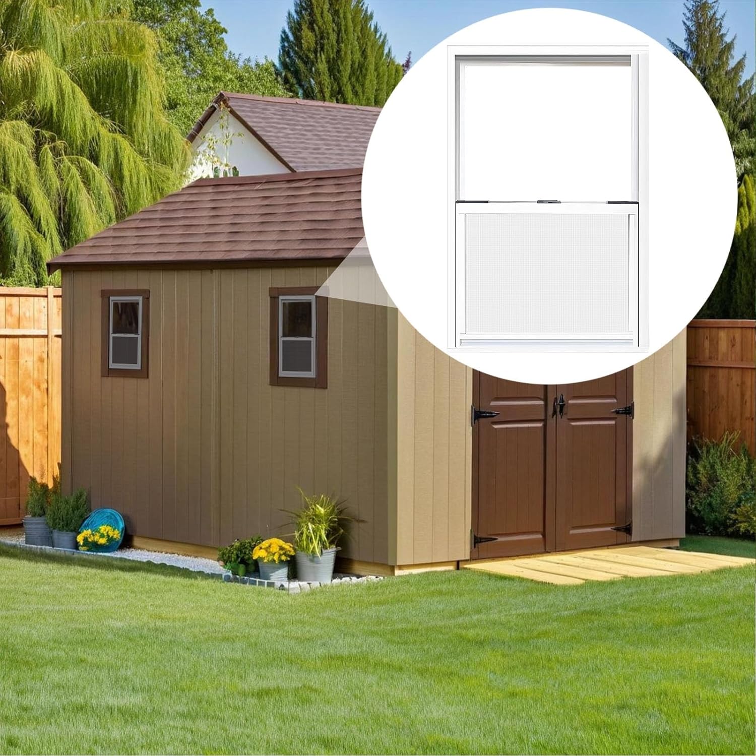 36x28 Shed Window Replacement White, Aluminum Sliding Windows with ...