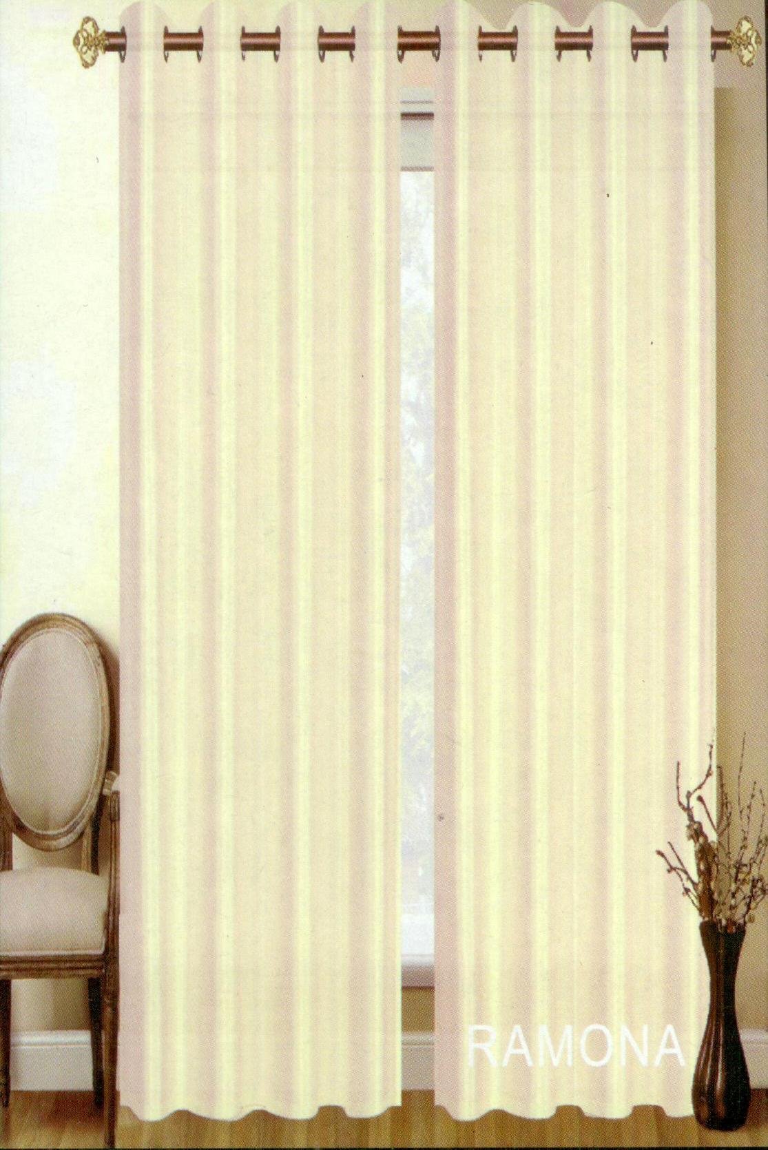 Amazon.com: Ramona Faux Silk Solid Window Curtain Panel with 8 Grommets ...