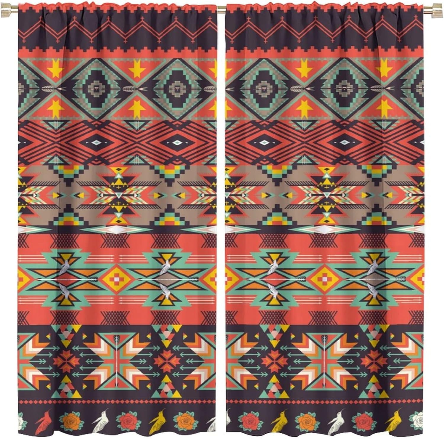 Amazon.com: LOMADIA Aztec Blackout Curtain, Rustic Western Fantasy Boho ...