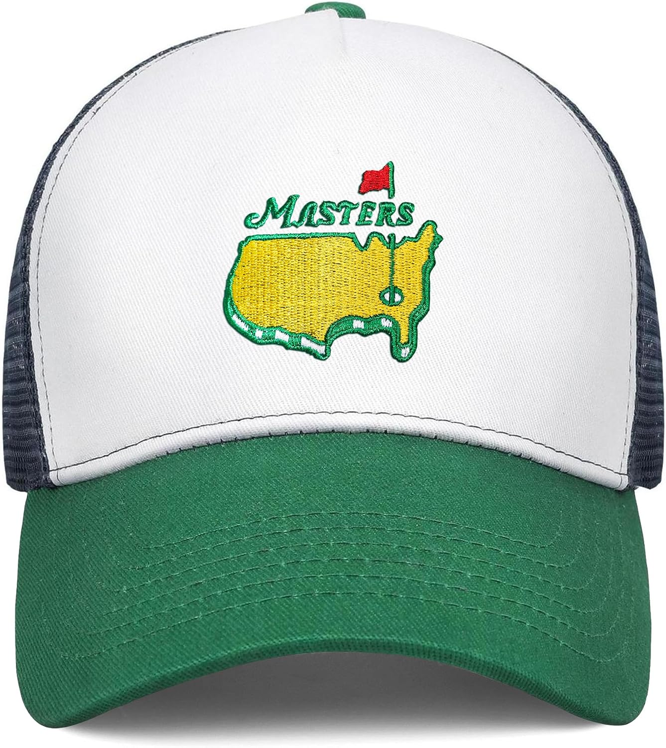 Amazon.com: Pangyao Golf Hat for Men Women Hat White Green Embroidered ...