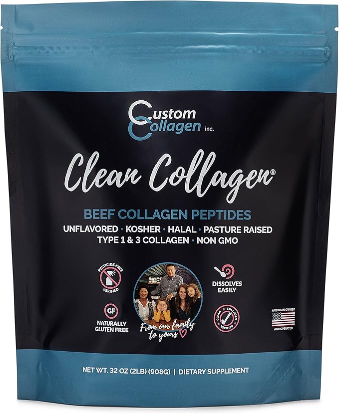 Amazon.com: Collagen Peptides Powder 2lb (32oz) Pouch - Clean Collagen ...