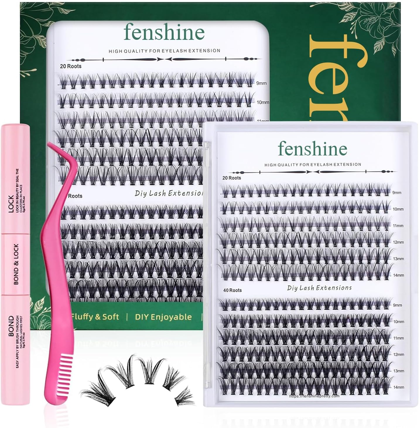 Cluster Eyelash Extensions Kit, 240pcs 0.07D 20D/40D Cluster Eyelashes ...