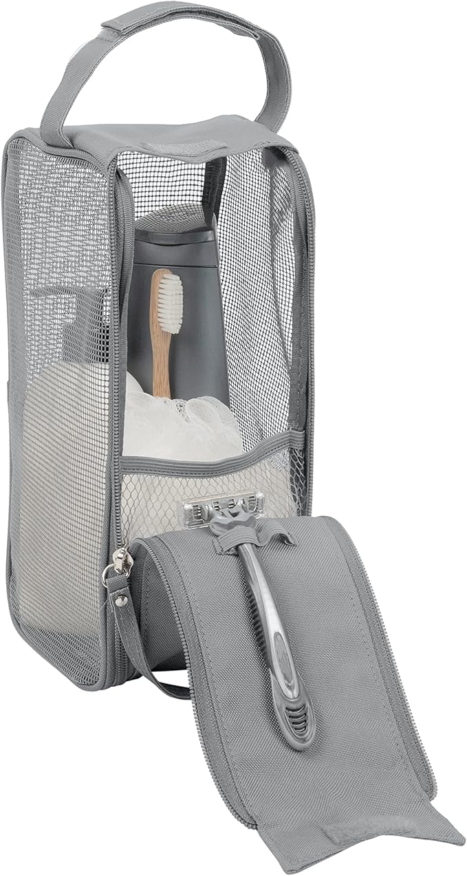 Amazon.com: Simplify Hanging Mesh Toiletry Bag | Travel Organizer ...