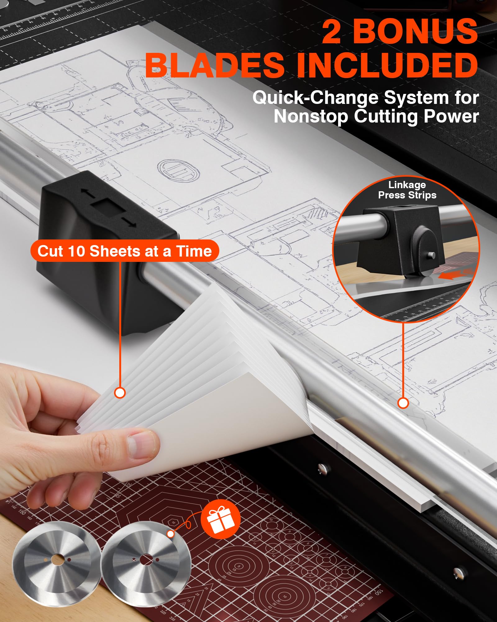 Snapklik.com : PYY Rotary Paper Cutter - Large Paper Cutter 24 Inch ...