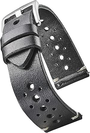 ALPINE Hand made genuine vintage full grain leather watch strap with ...