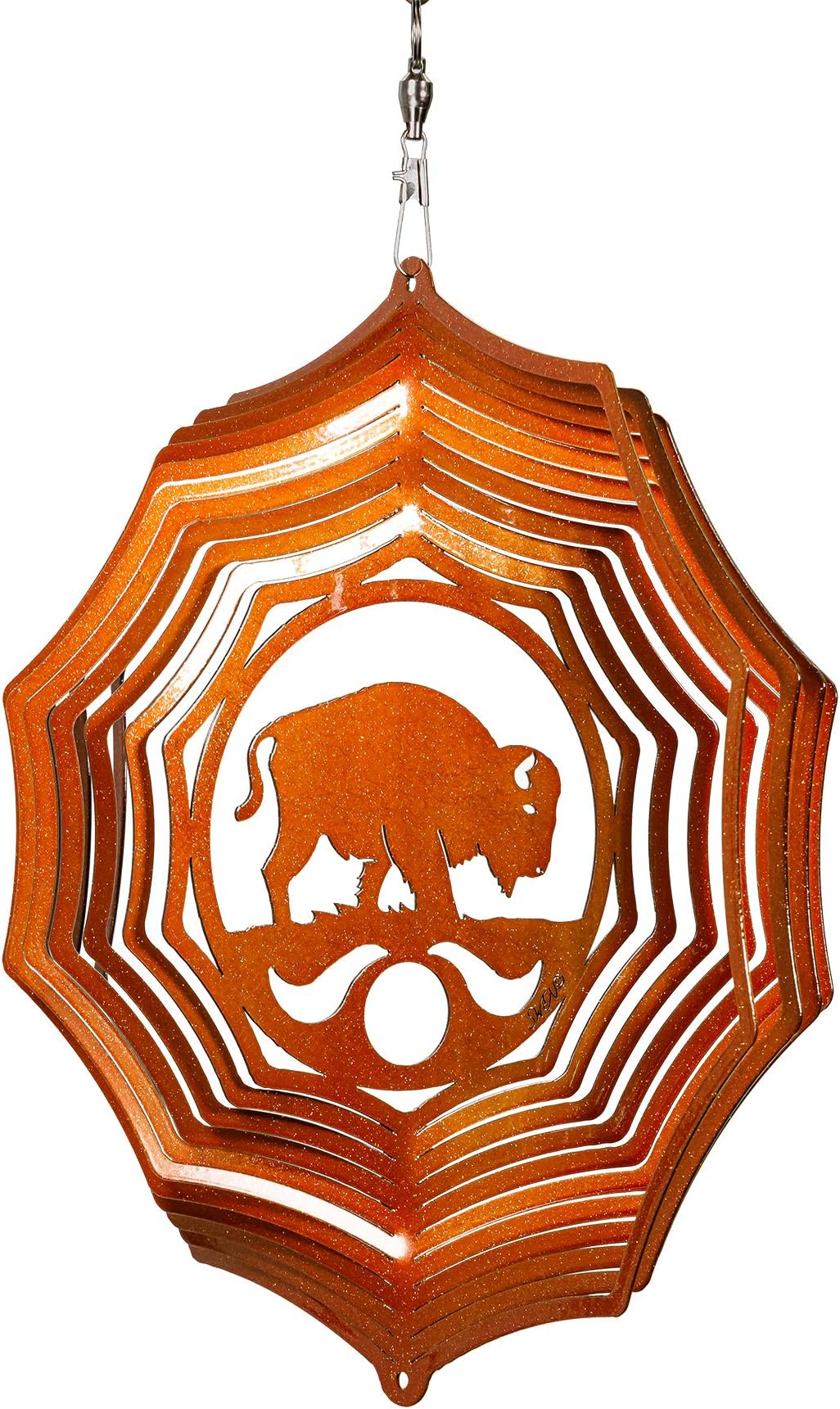 Amazon.com: SWEN Products Iowa Hawkeyes Swirly Metal Wind Spinner ...