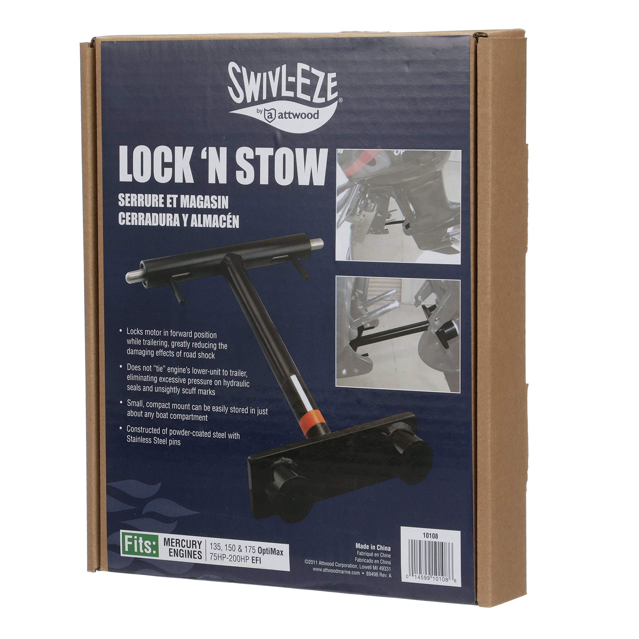 Mercury OptiMax Trailering Support Bracket Attwood 10107 Lock N' Stow ...