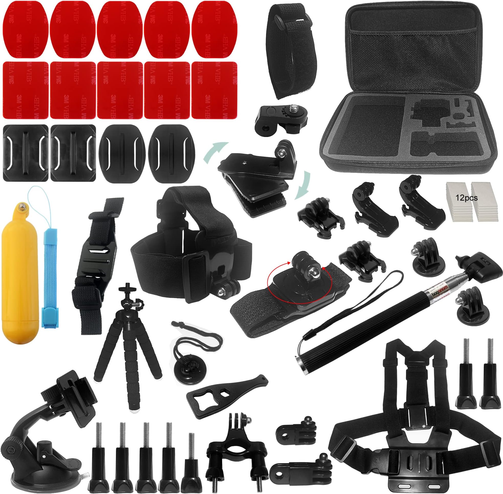 Amazon.com: Appolab 61 in 1 Action Camera Accessories Kit for AKASO ...