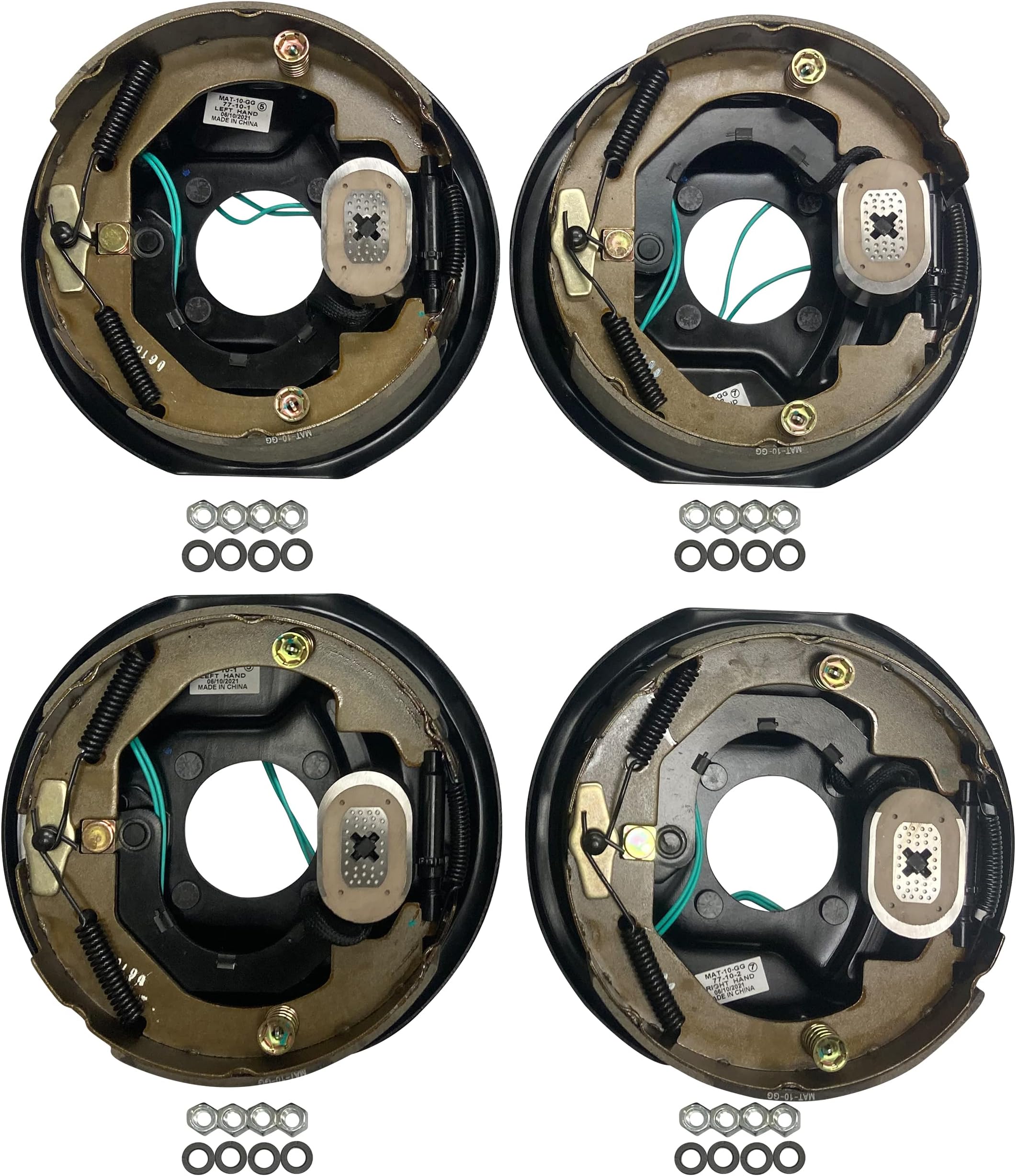 M-Parts Trailer Brakes - 2 Pair 10" X 2-1/4" Electric Trailer Brake ...