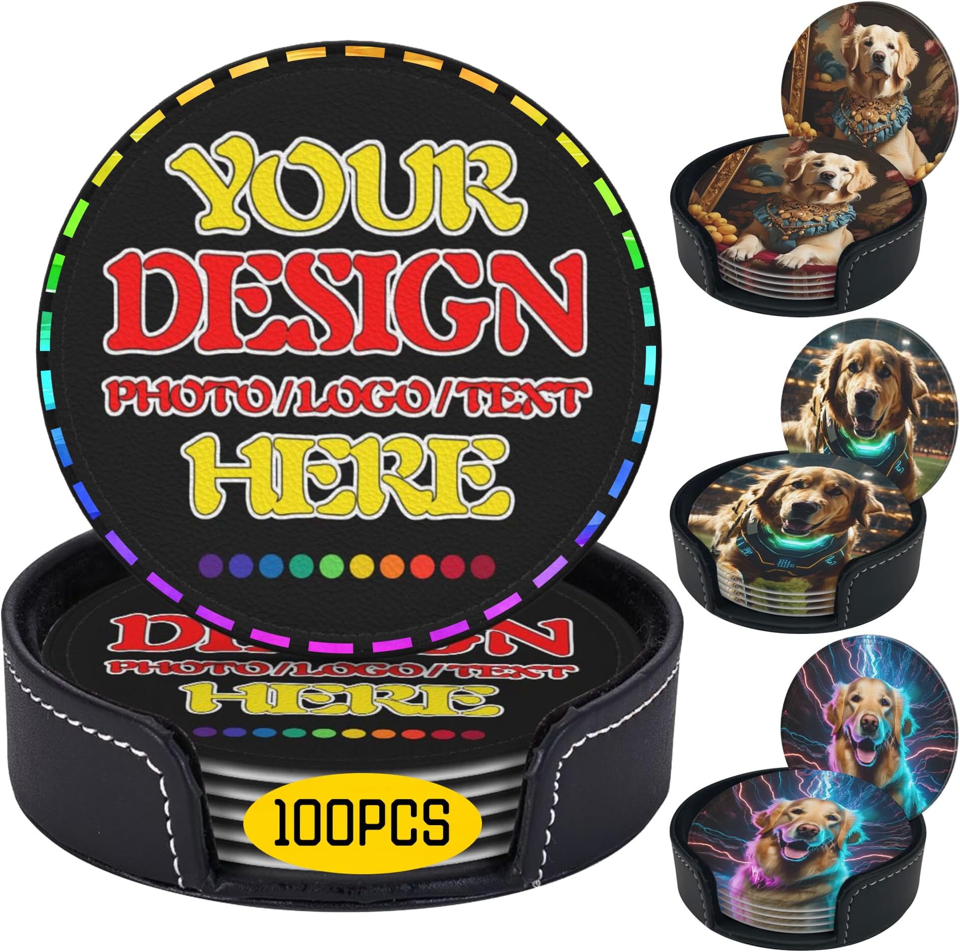 Amazon.com: Personalized Corporate Drinks Mats Pack of 96 Card Coasters ...