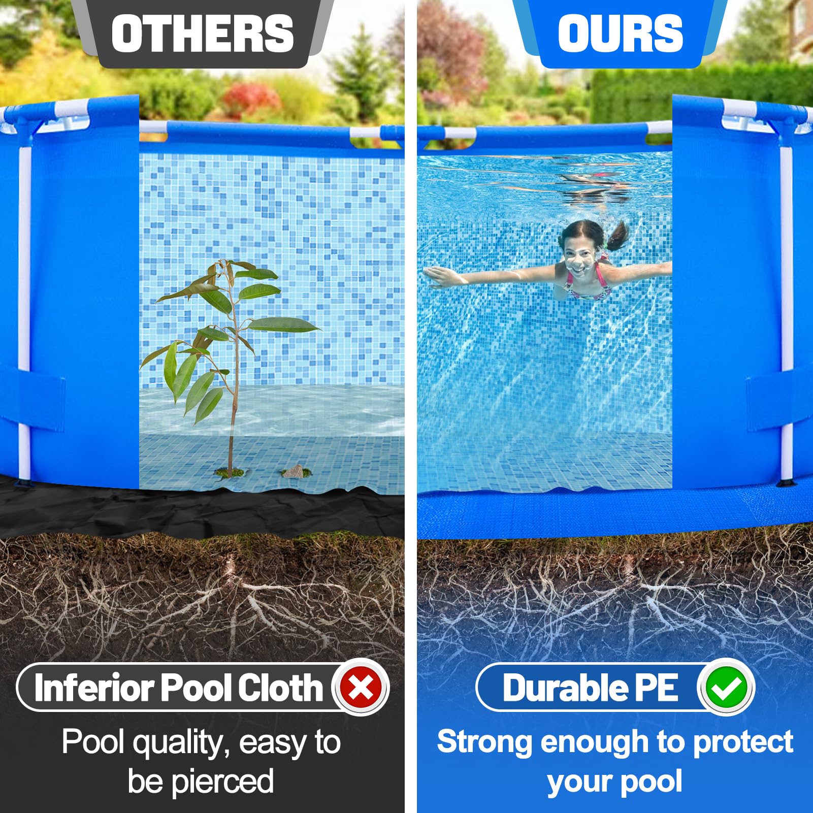 Snapklik.com : Heavy-Duty 12FT Pool Liner Pad For Round Above Ground ...