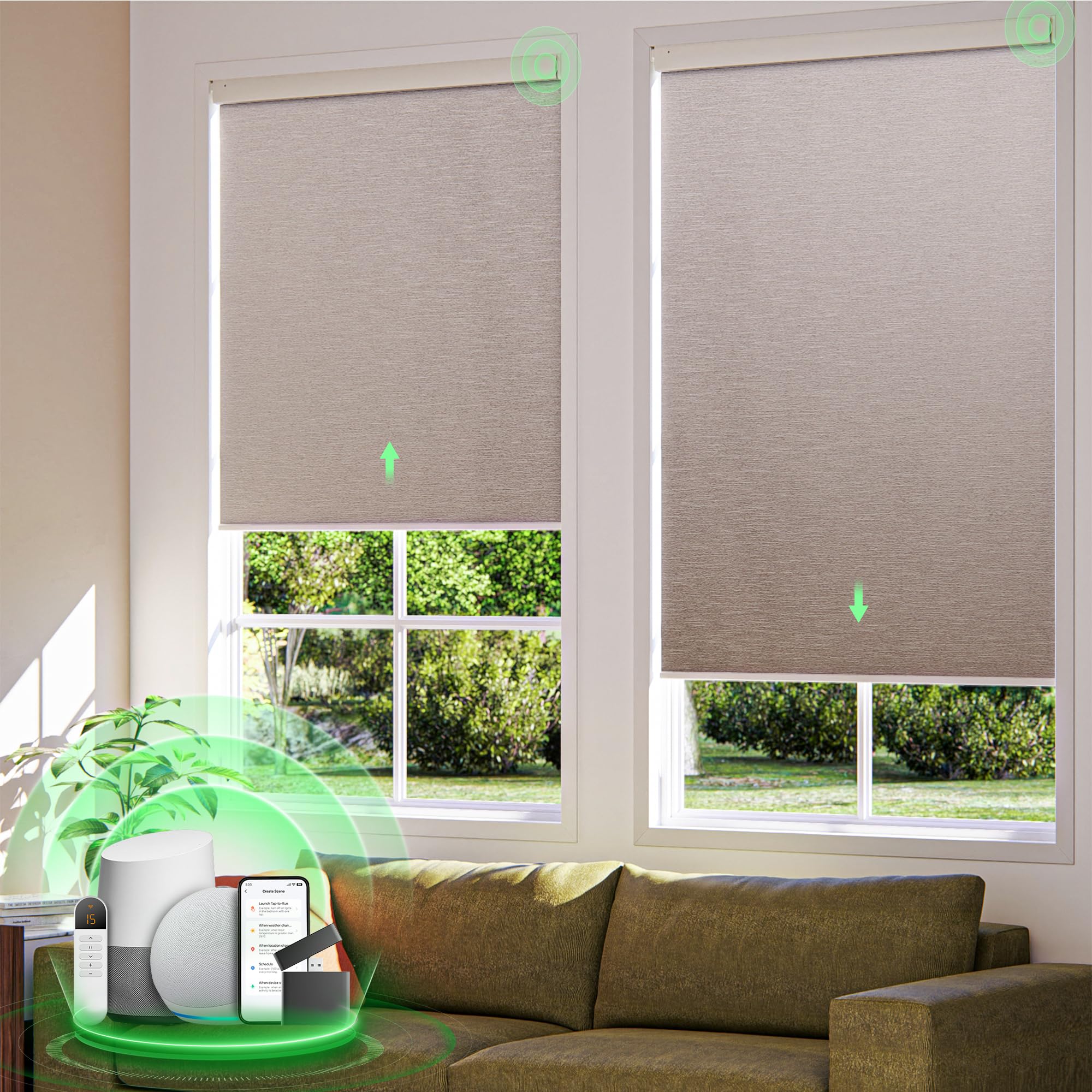 Amazon.com: MUSCLEAREA Motorized Blinds with Remote,Upgraded to【No ...