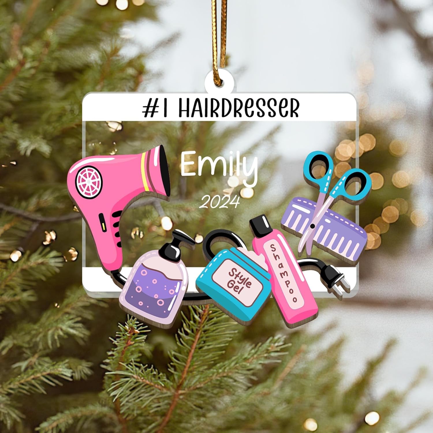 Amazon.com: Personalized Hair Dresser Ornament, Hair Stylist Ornaments ...