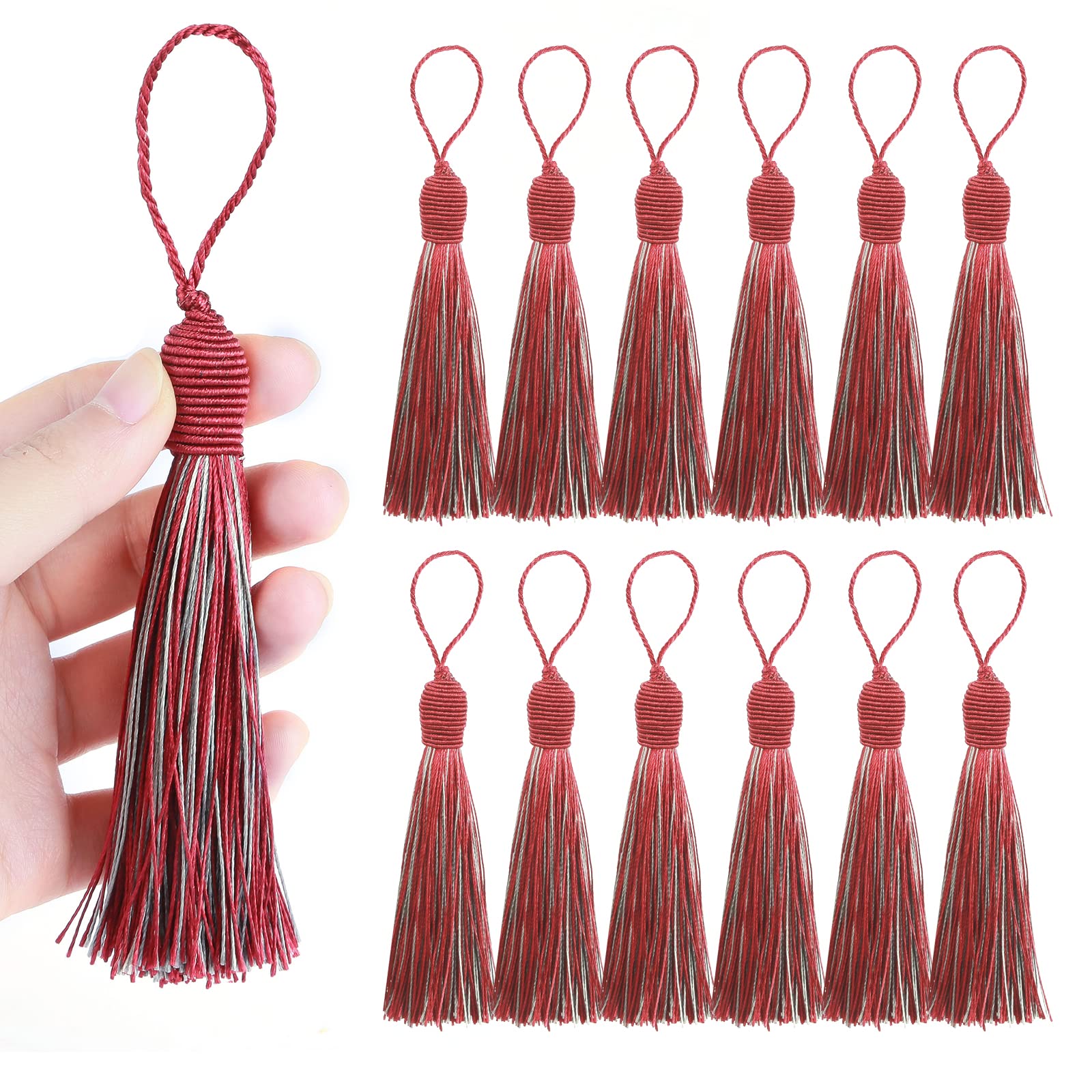 Amazon.com: Fenghuangwu 12 PCS Tassel 15.5cm/6 inch Key Tassels with 2 ...