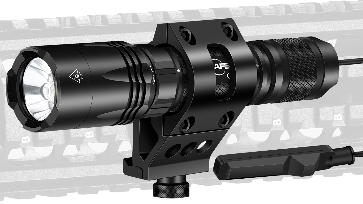 Watch MIKAFEN Tactical Flashlight 1200Lumens with Picatinny Mount on ...