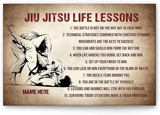 Amazon.com: Personalized Jiu-Jitsu Poster & Canvas, Jiu-Jitsu Life ...
