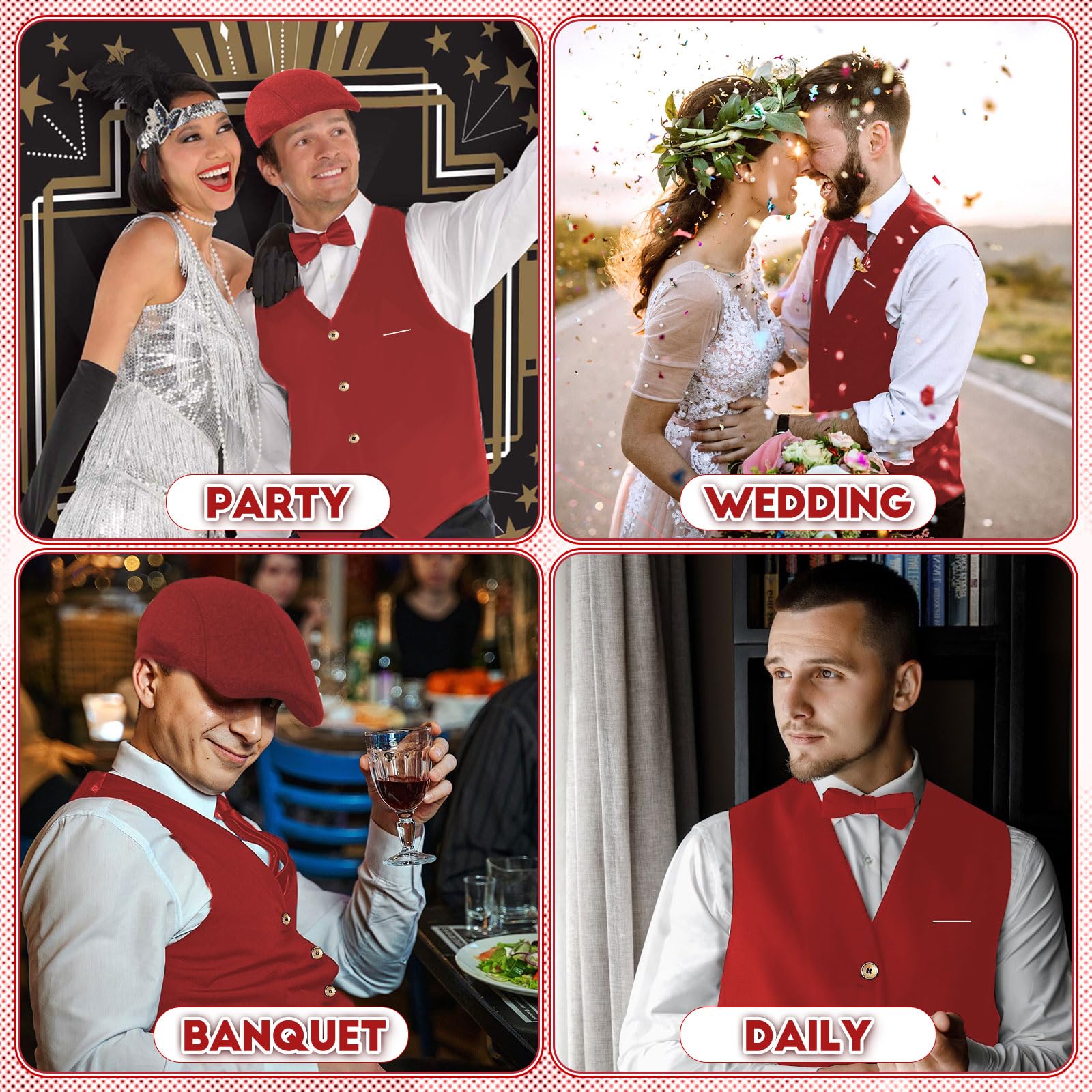 Snapklik.com : PARTTELY 1920s Mens Costume,Roaring 20s Costumes For Men ...