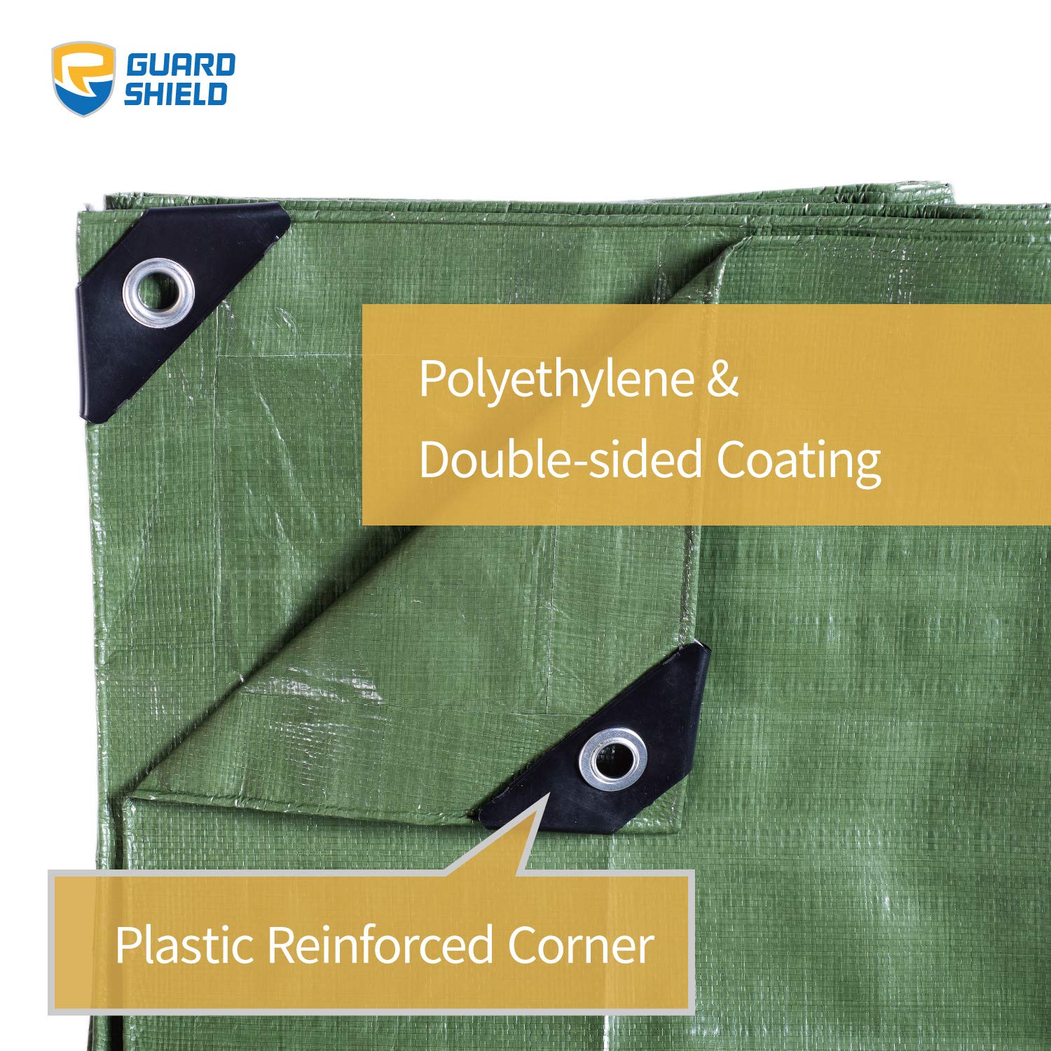 GUARD SHIELD Heavy Duty Tarp 12x20 Feet Green Multi Purpose Thick ...