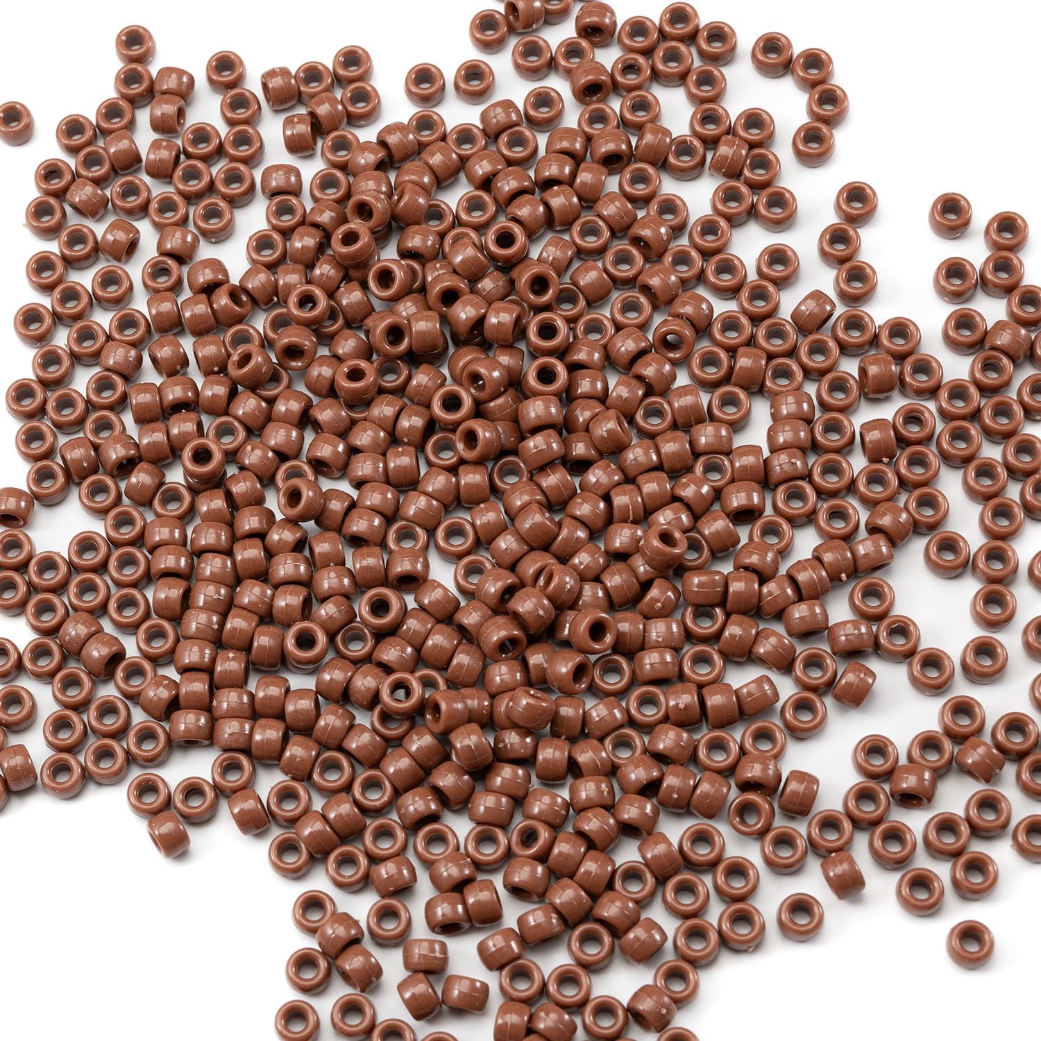 Amazon.com: JOLLY STORE Crafts Light Tan 9x6mm Pony Beads 500pcs Made ...