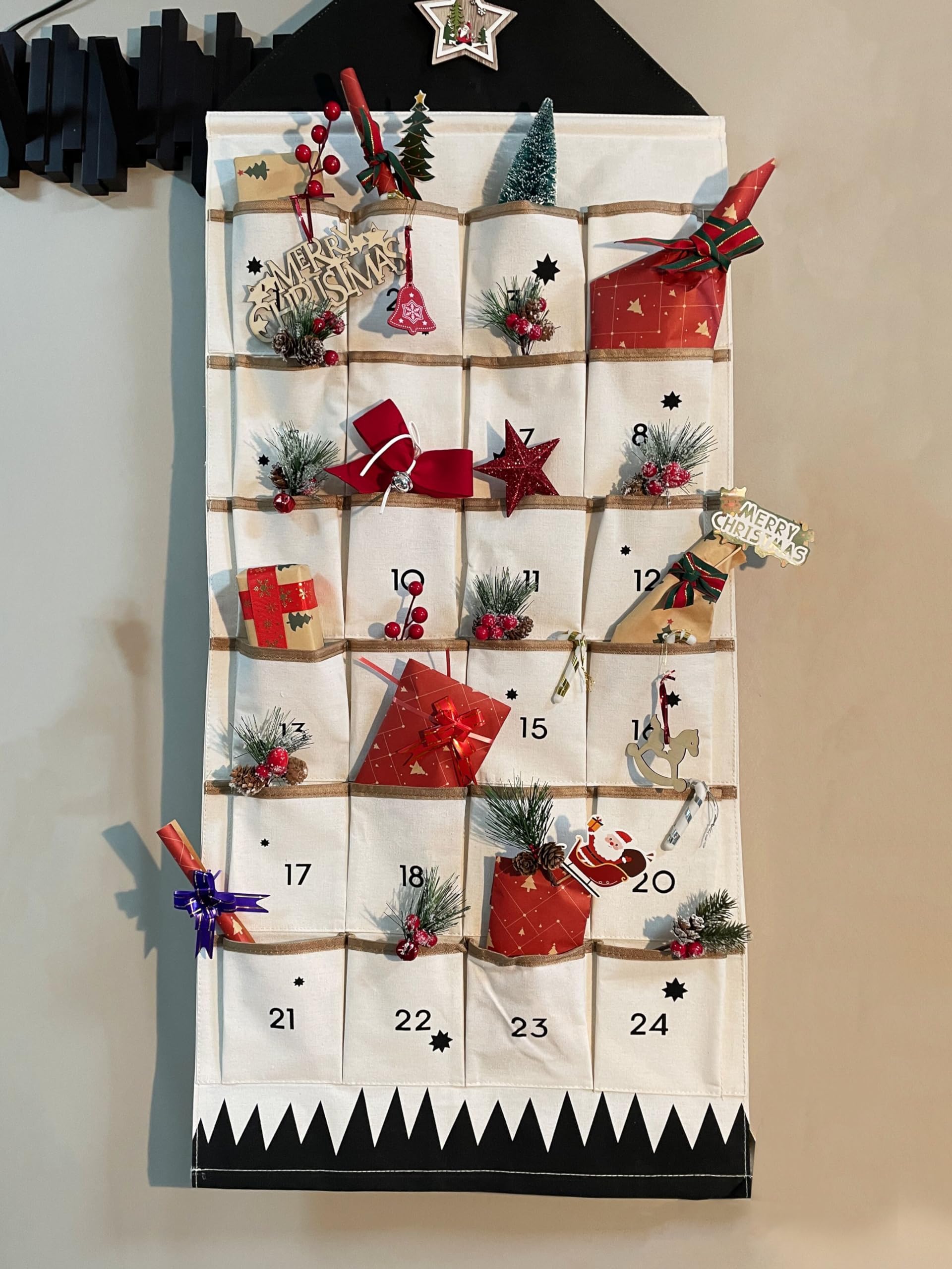 Hanging Advent Calendar With Pockets 2023 Christmas Advent Calendar ...
