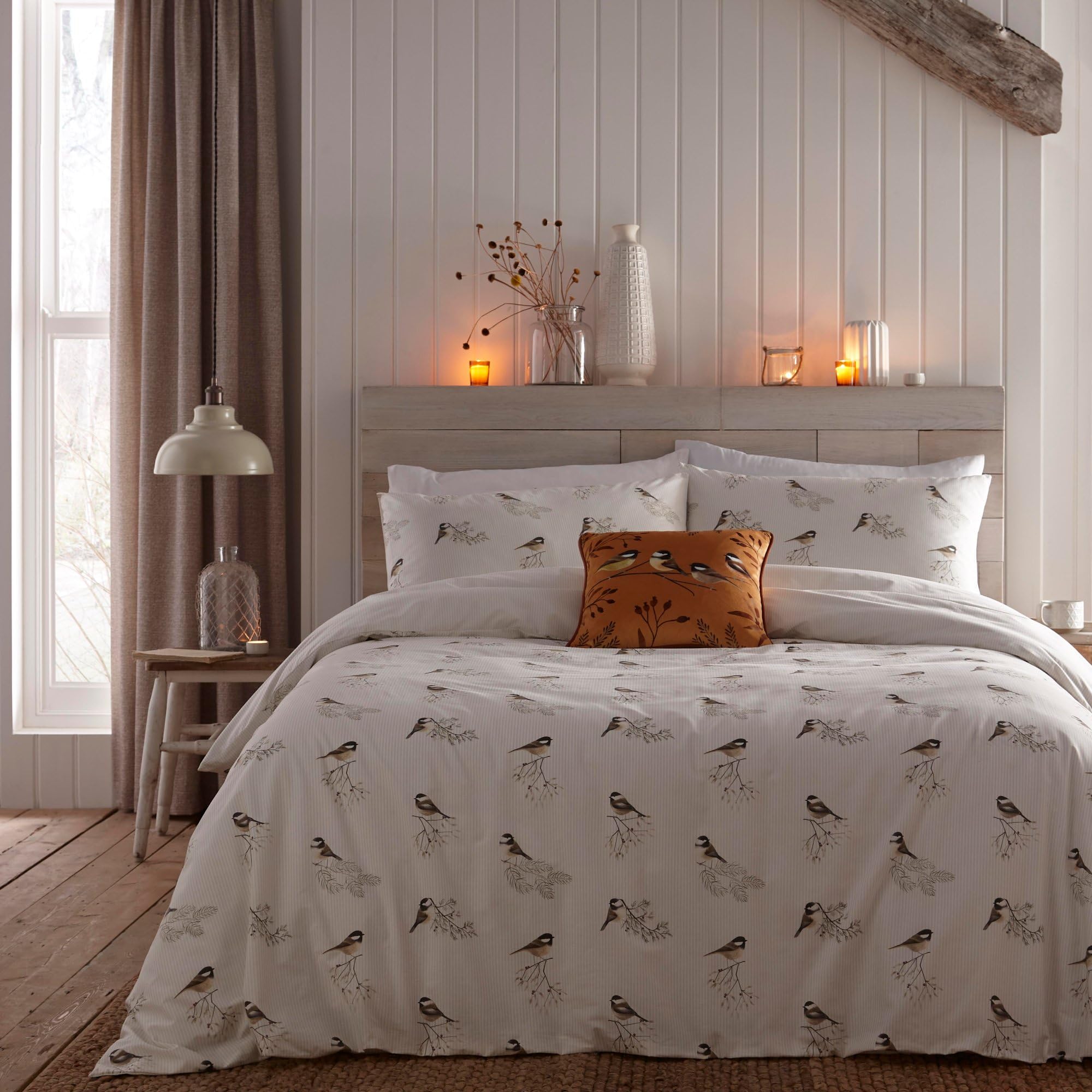 Dreams & Drapes - Chickadee Bird Duvet Cover - Single Bedding Size (140 ...