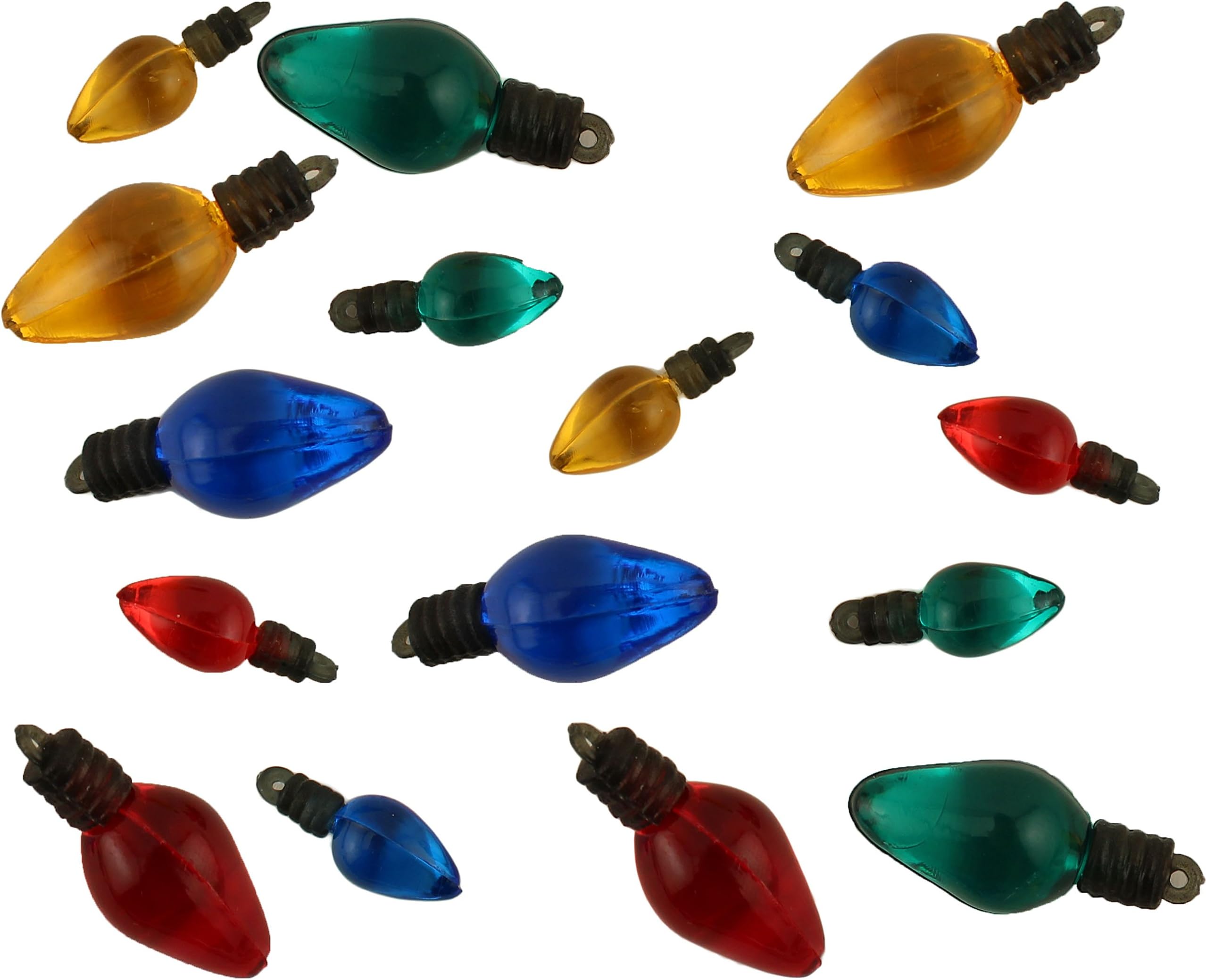 Amazon.com: 100 Assorted Colors Christmas Light Buttons Embellishments ...